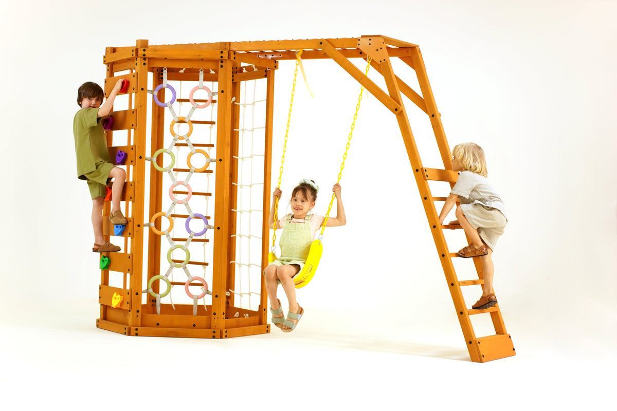 Hawthorn Outdoor Climber Playset | Monkey Bars, Swing & Octagon Climbe – The Autism Store