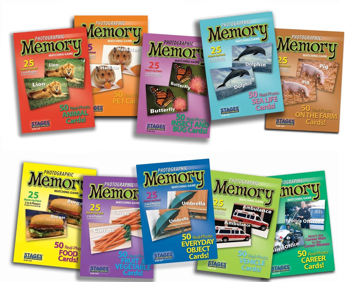 Set of 10 Memory Games – The Autism Store