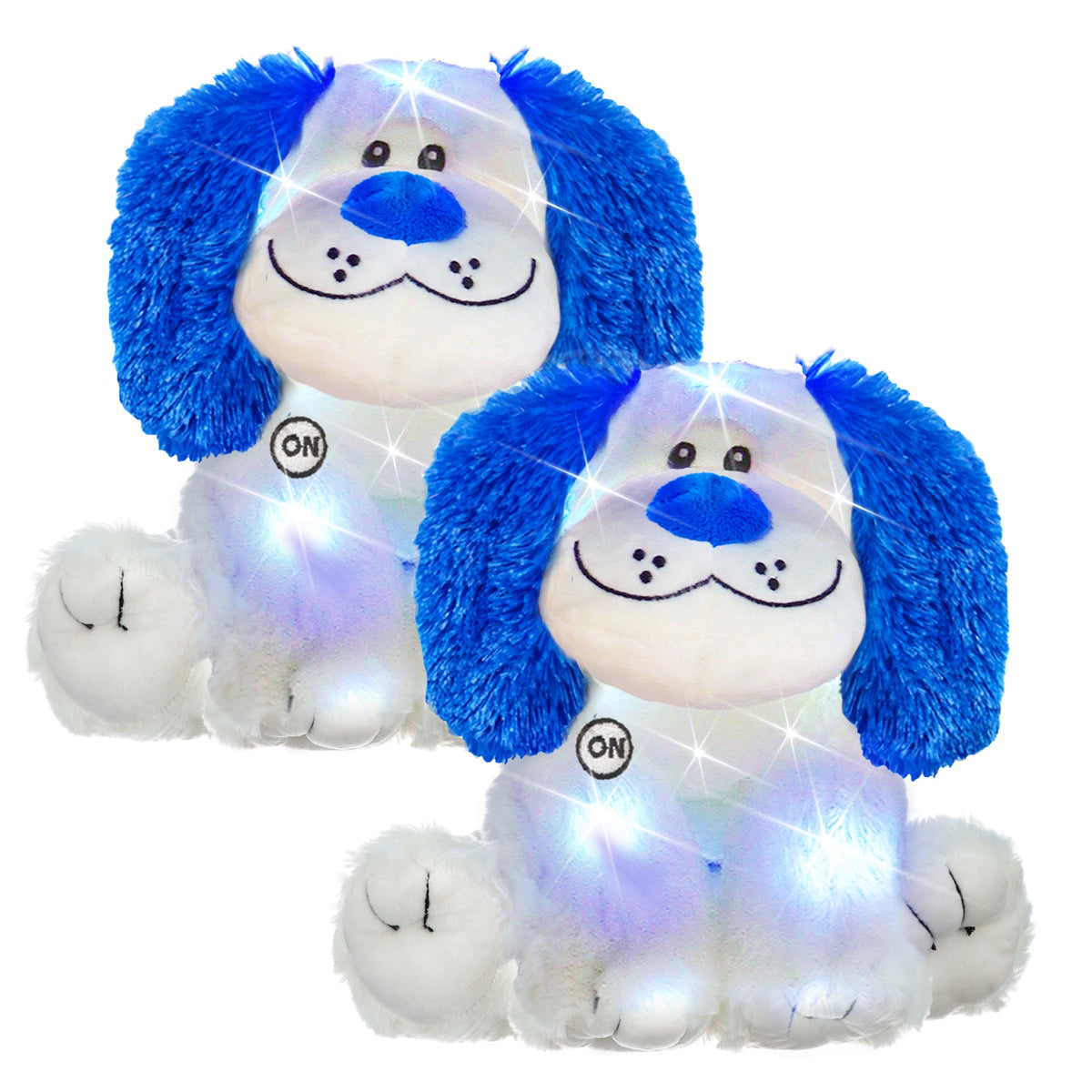 Rainbow Lites Puppy Dog Glow Plush LED Night Light Up Stuffed Animal 2 ...