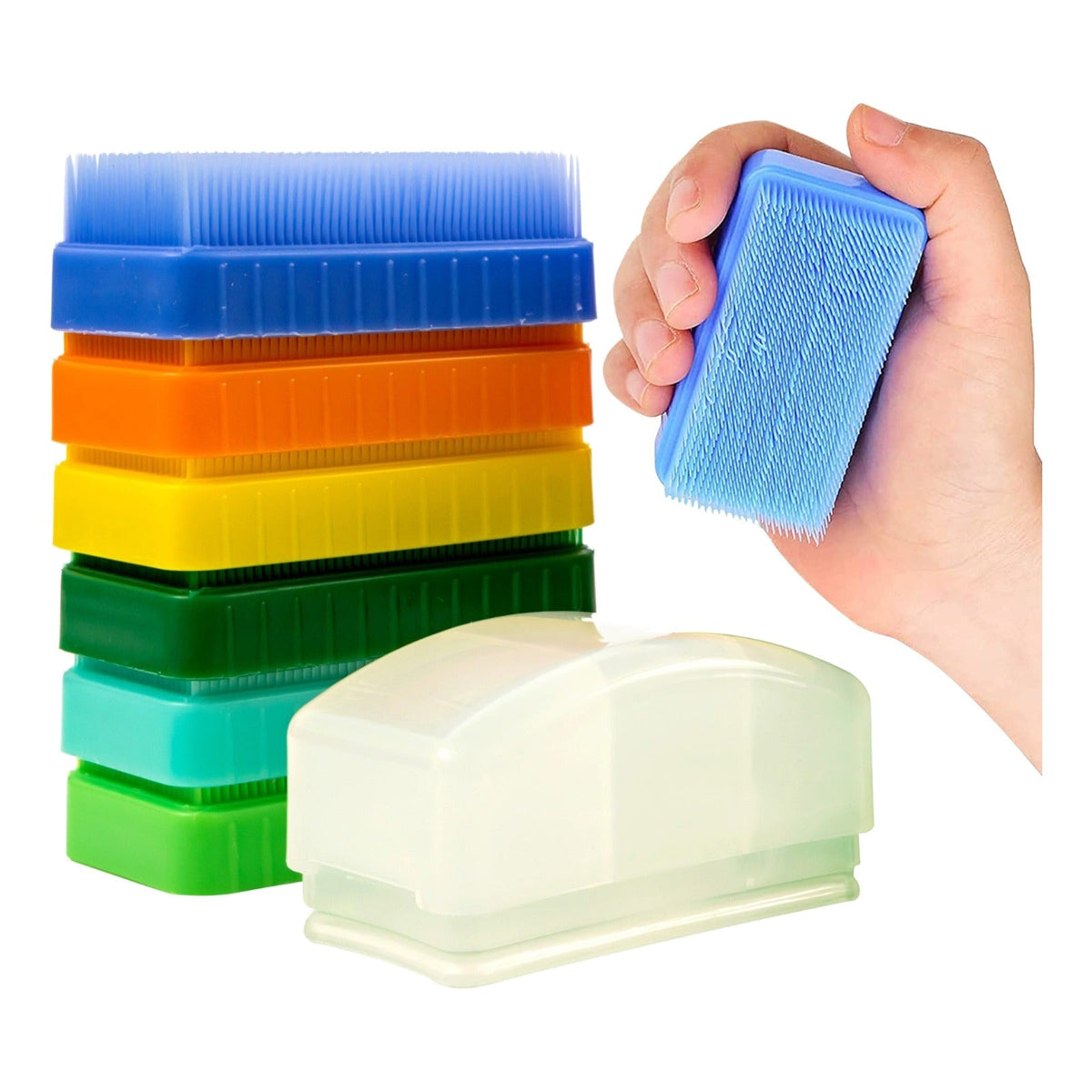 Sensory Brushes Colorful 12 Pack + 1 Removable Handle For Wilbarger Br ...