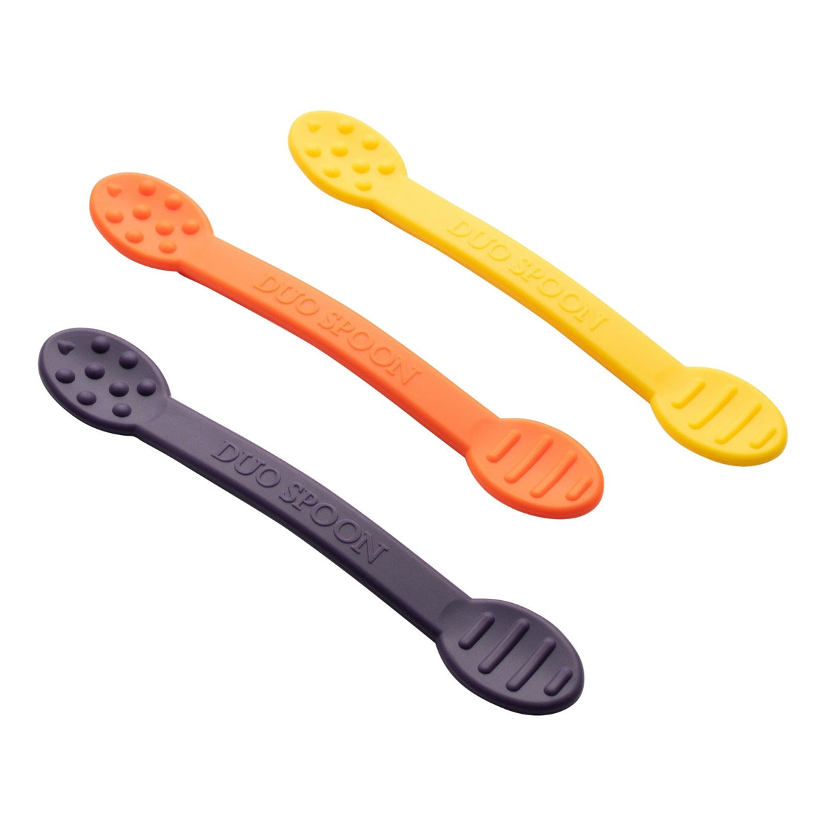 Duo Spoon 3-Pack - Purple, Orange, Yellow – The Autism Store