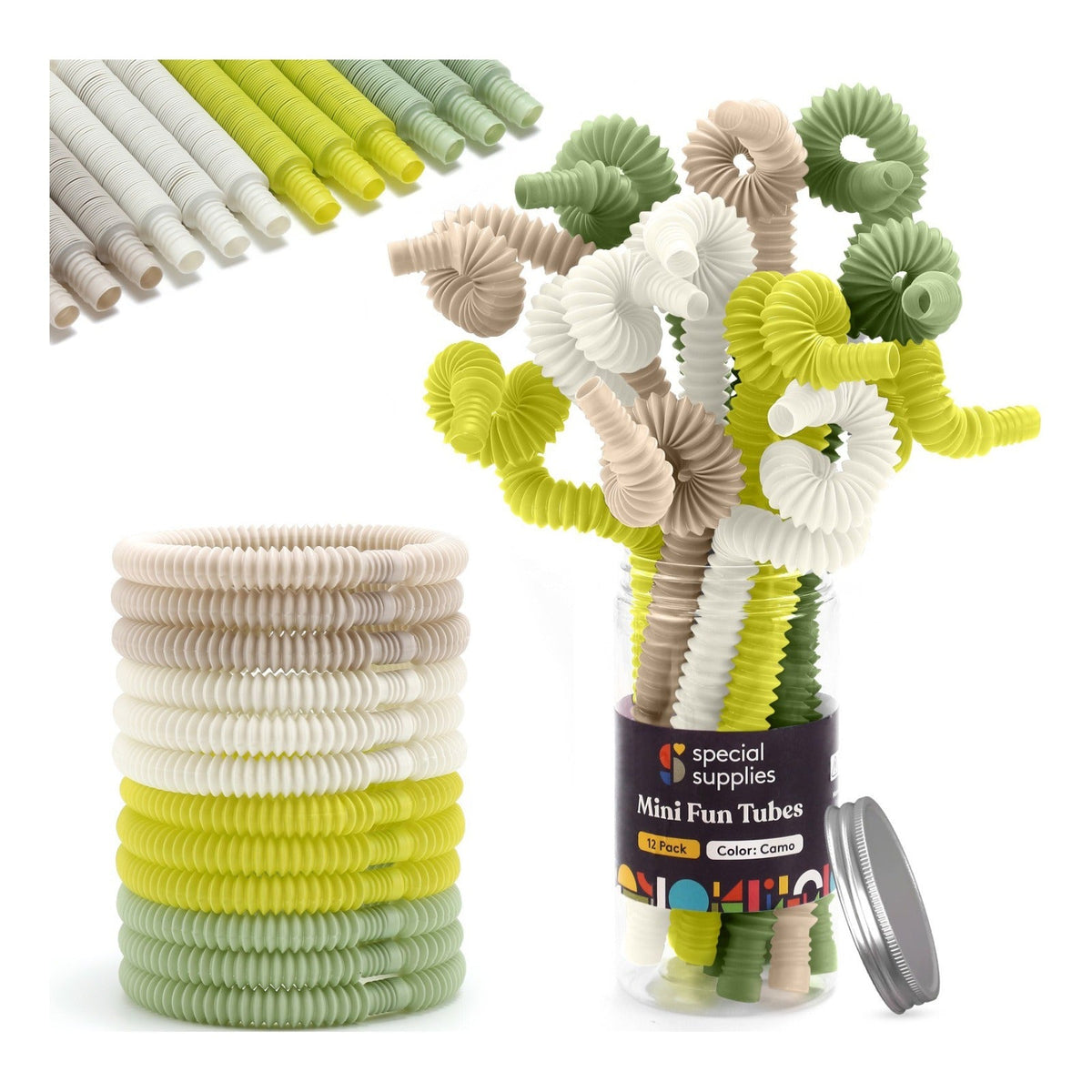 Special Supplies 12-Pack MINI Fun Pull and Pop Tubes for Kids Stretch ...