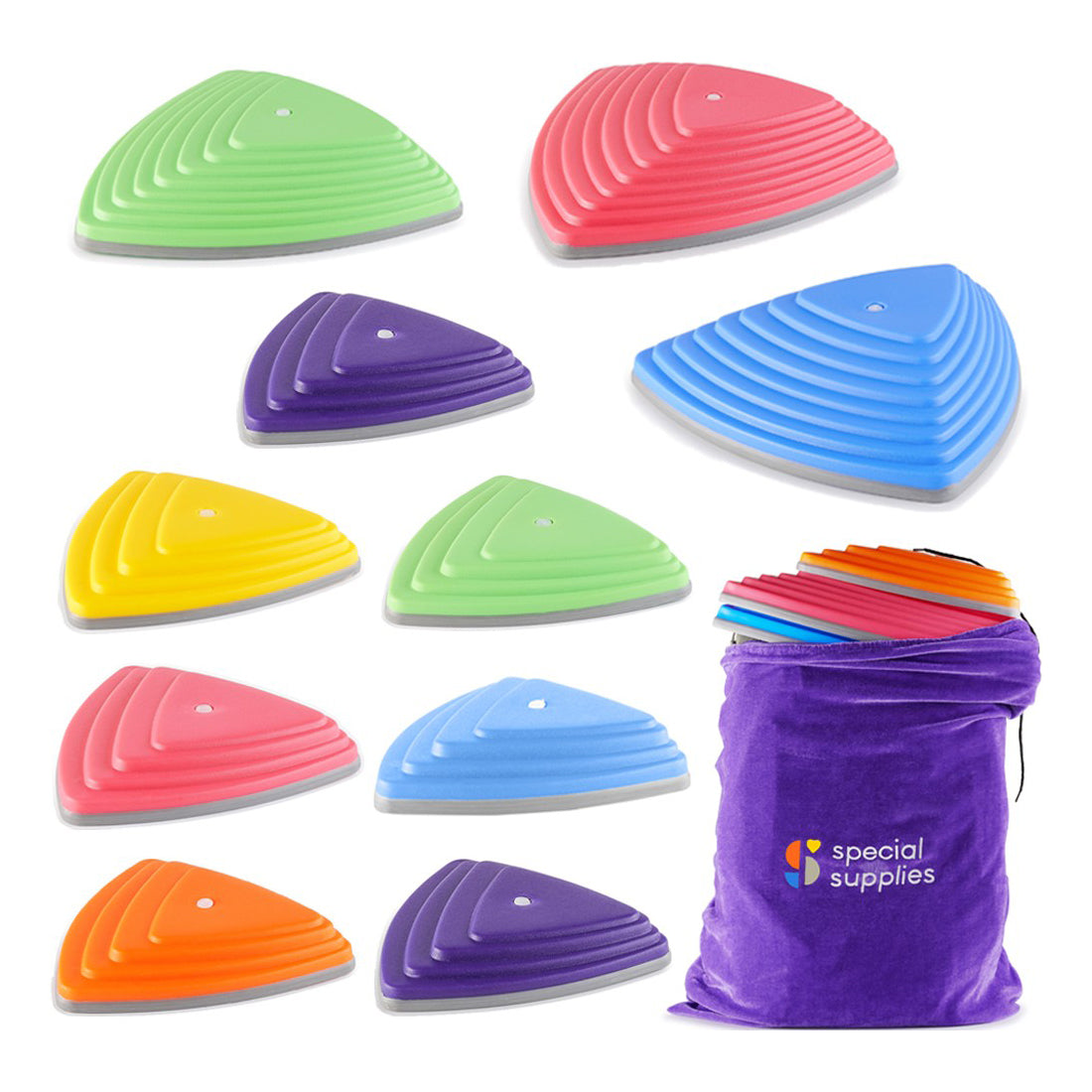 Stepping Stones (Primary Colors): 10 Piece Set – The Autism Store