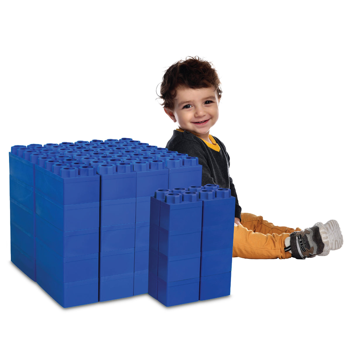Jumbo Building Blocks Blue 48 PC - Single Color Set – The Autism Store