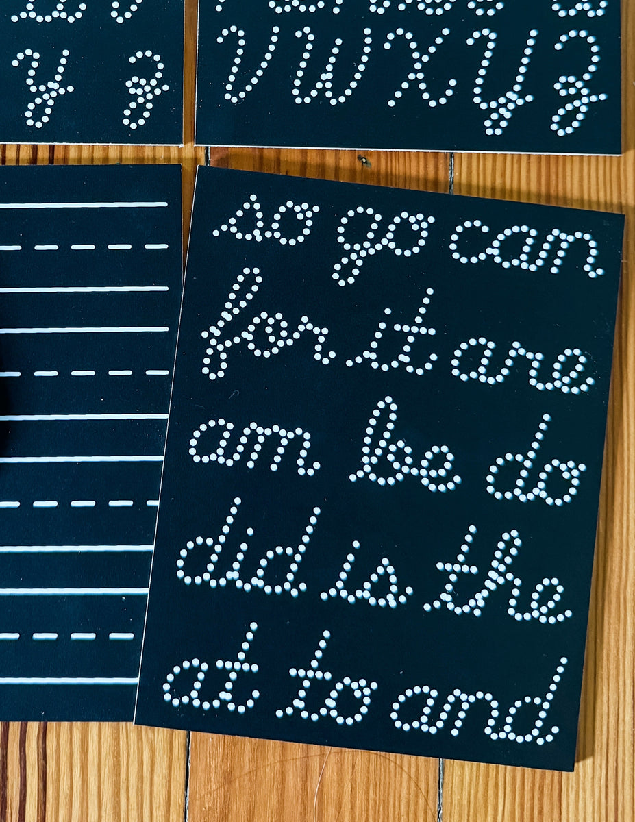 Travel Size Cursive Sight Words Chalkboard – The Autism Store