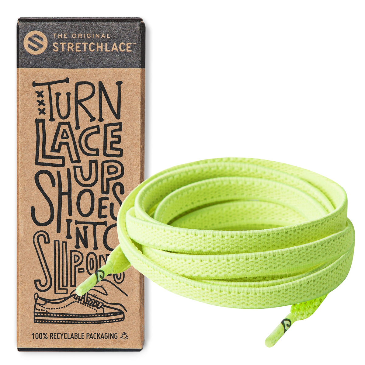 Neon Green Flat Elastic Stretch Shoe Laces – The Autism Store