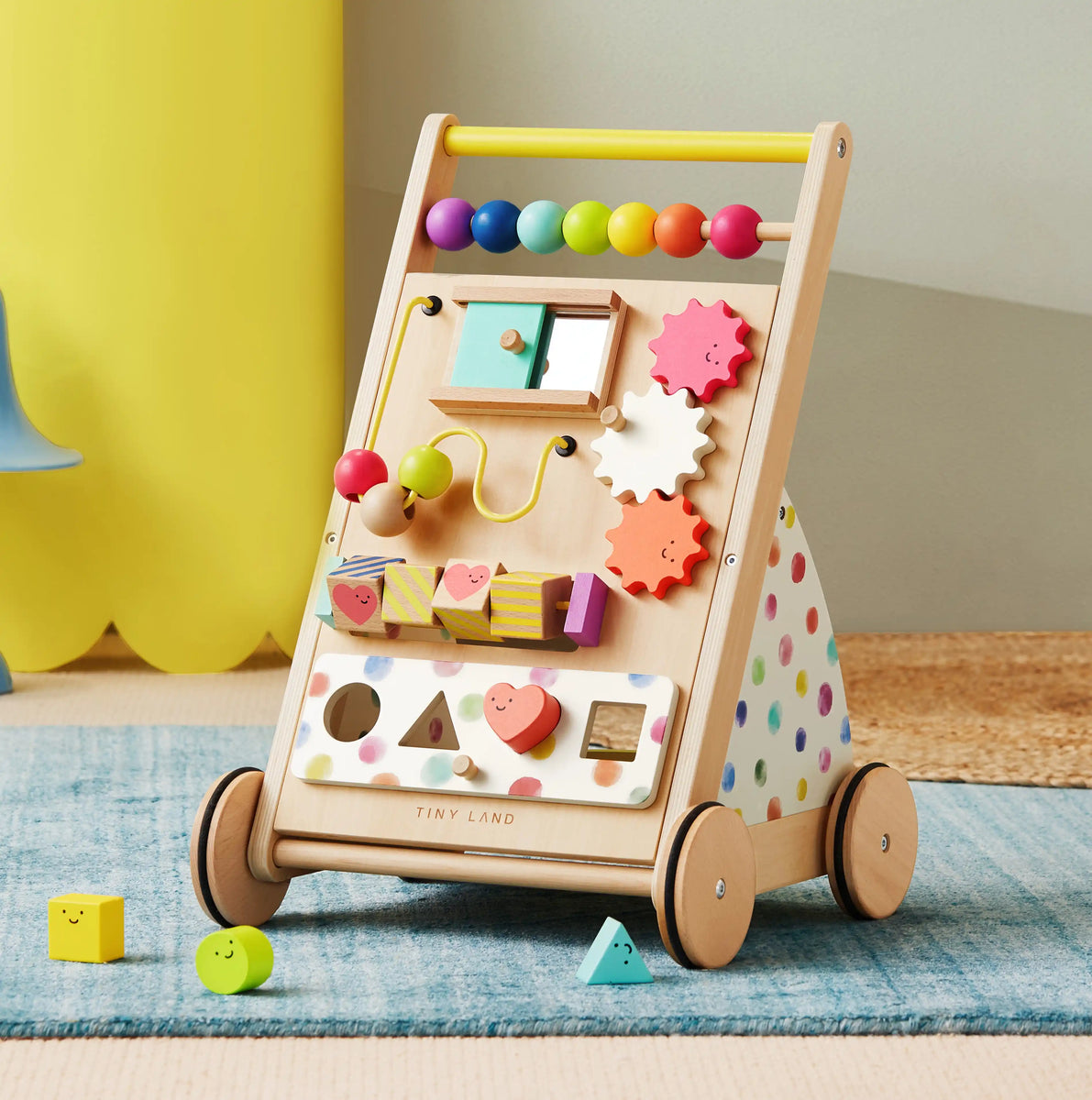 Tiny Land® Premium Natural Wooden Activity Walker – The Autism Store