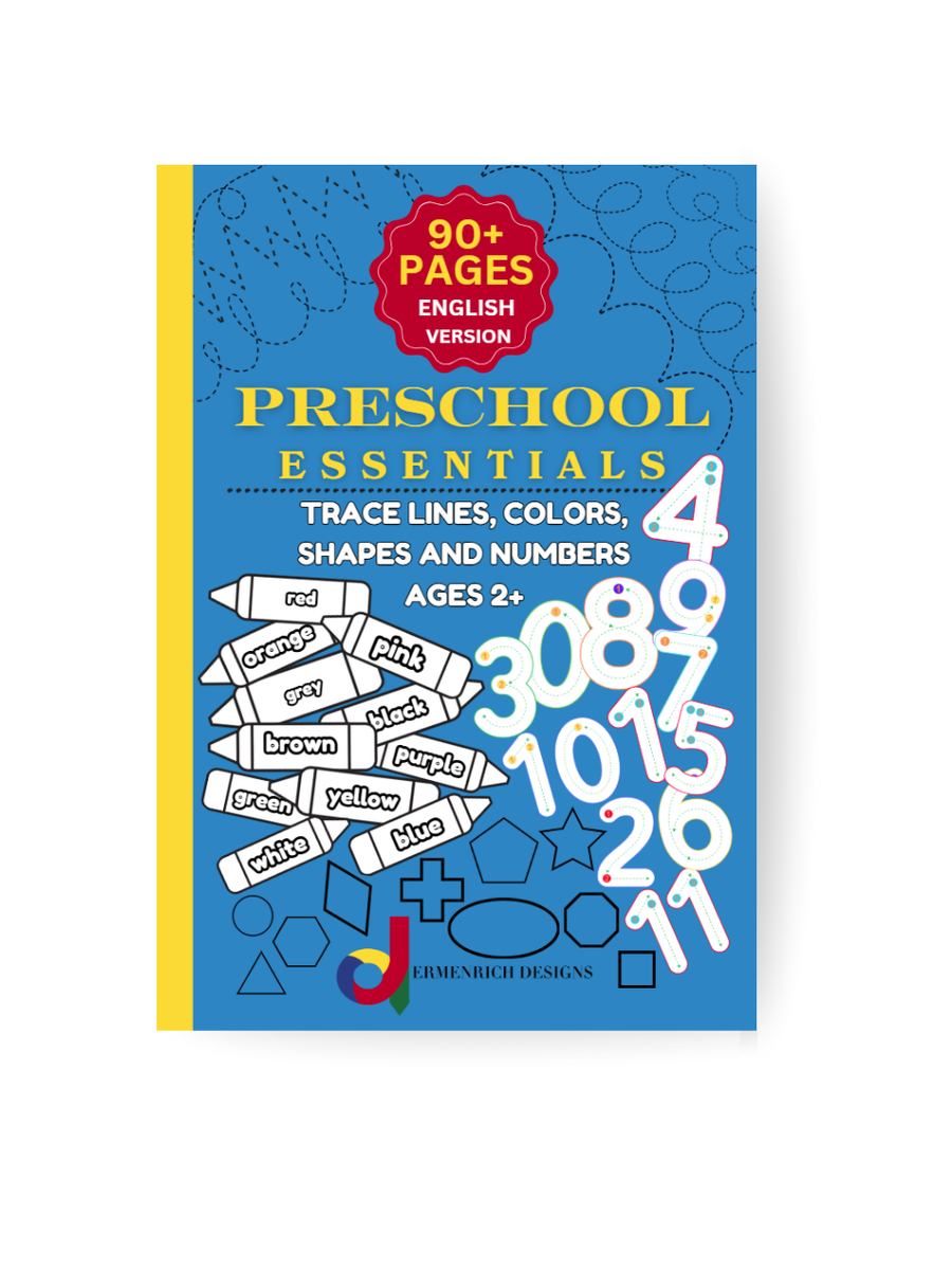 Preschool Essentials Trace Lines, Colors, Shapes and Numbers Activity ...