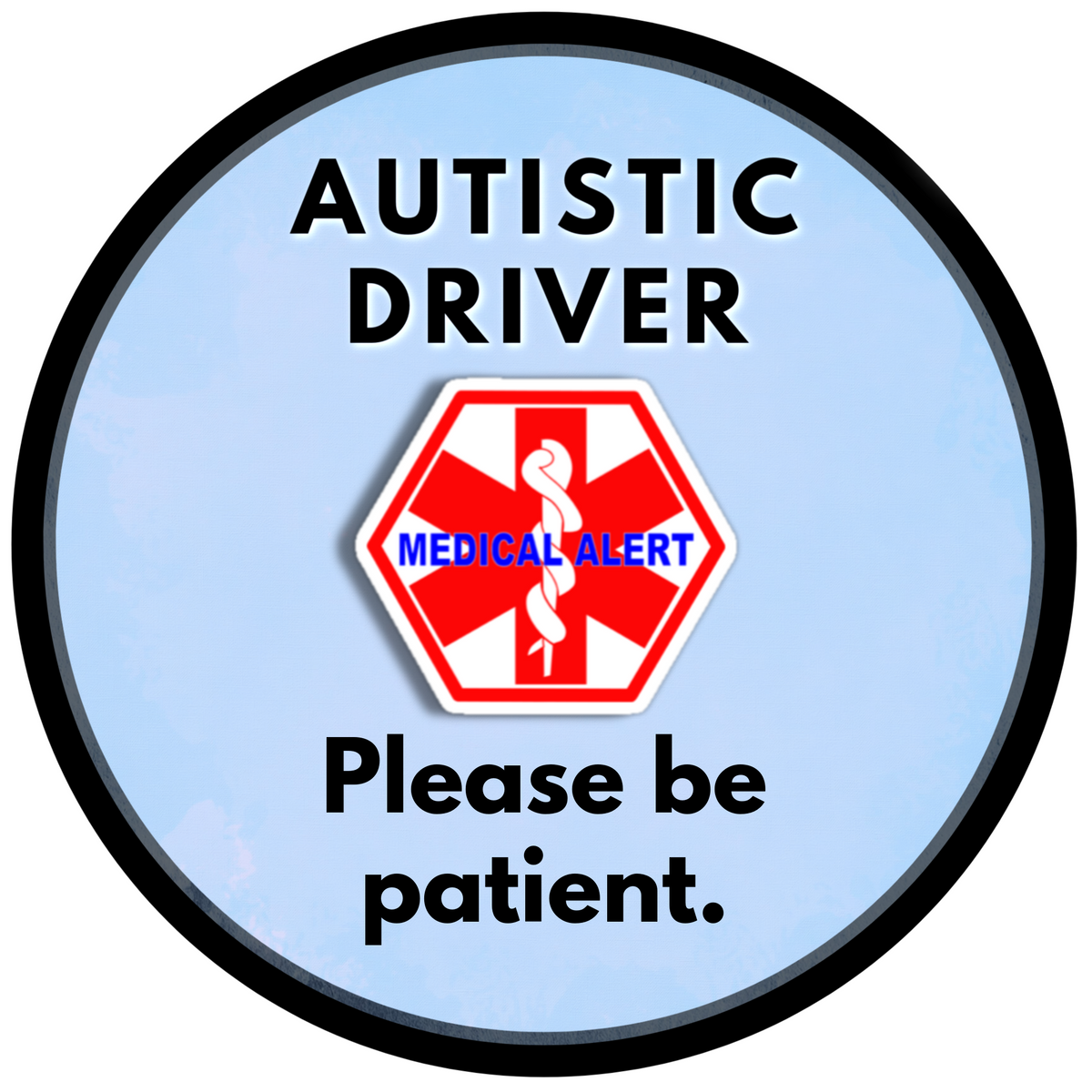 2 pack AUTISTIC DRIVER Medical Alert Safety Sticker Set – The Autism Store