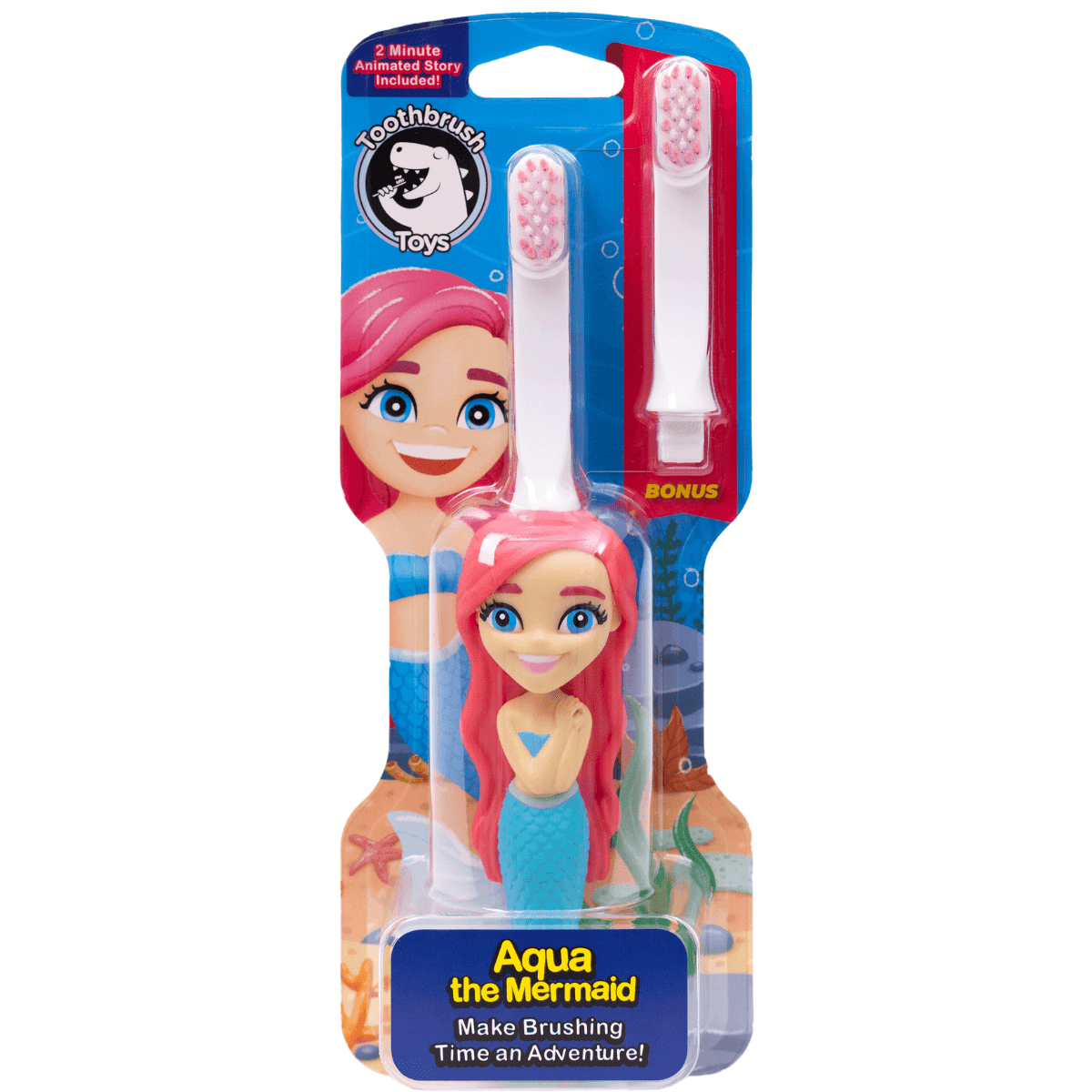 Aqua the Mermaid Toothbrush for Kids With Toy Fun – The Autism Store